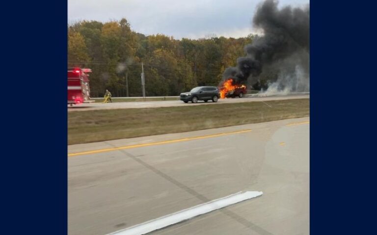 Car Fire on 33 – Peak of Ohio
